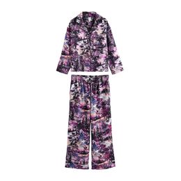 next Pyjama Damen Gr&ouml;&szlig;e 6XL lila / pflaume / pink / schwarz Sommerkleid