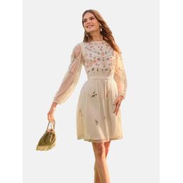 Love & Roses Kleid Damen Gr&ouml;&szlig;e 44 gr&uuml;n / rosa / offwhite Sommerkleid