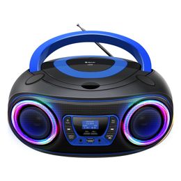 Denver TDB-212 tragbarer CD-Player mit DAB+/FM-Radio und Bluetooth, blau