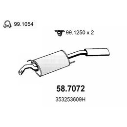 Asso Endschalld&auml;mpfer 587072 f&uuml;r VW
