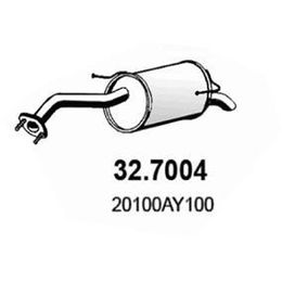 Asso Endschalld&auml;mpfer 327004 f&uuml;r NISSAN