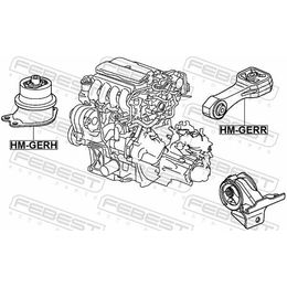 FEBEST Lagerung, Motor hmgerr hinten f&uuml;r HONDA