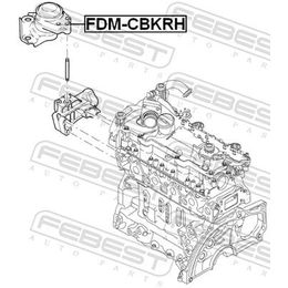 FEBEST Lagerung, Motor fdmcbkrh vorne rechts f&uuml;r Ford MAZDA