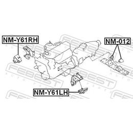 FEBEST Lagerung, Motor nmy61lh vorne links f&uuml;r NISSAN