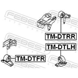 FEBEST Lagerung, Motor tmdtrr hinten f&uuml;r TOYOTA