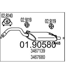 MTS MARKENTECHNIKSERVICEGMBH & CO. KG MTS Endschalld&auml;mpfer 0190580 f&uuml;r Volvo
