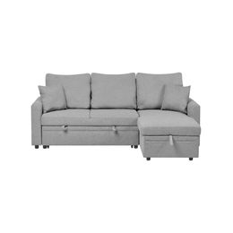 Beliani 3-Sitzer Sofa NASSJO in Grau - (W) 210 x (H) 90 x (L) 131 cm linksseitig | Gr.: onesize