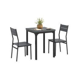 HOMCOM Essgruppe in Grau 60L x 60B x 76H cm | Gr.: onesize