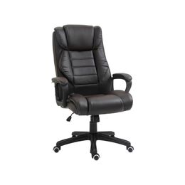 Vinsetto B&uuml;rostuhl mit Massagefunktion-74L x 64B x 112-120H cm-Braun | Gr.: onesize