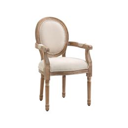 HOMCOM Esszimmerstuhl in Cremewei&szlig; 56L x 56B x 96H cm | Gr.: onesize