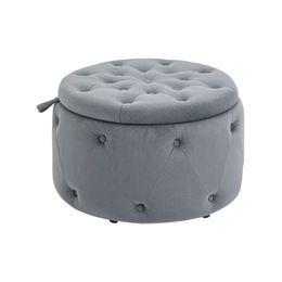 HOMCOM Ottomane in Grau 60L x 60B x 40H cm | Gr.: onesize