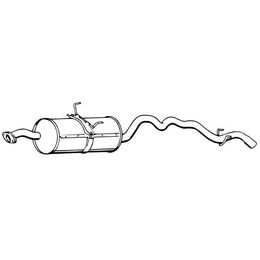 VEGAZ Mittelschalld&auml;mpfer ts174 f&uuml;r TOYOTA