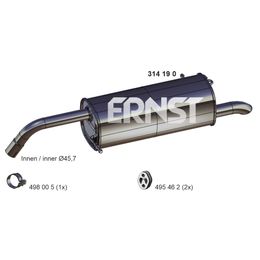 Ernst Endschalld&auml;mpfer 314190 f&uuml;r Ford