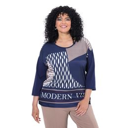 Ulla Popken Shirt in marine | Gr.: 62/64