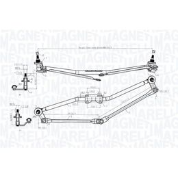 MAGNETI MARELLI Wischergest&auml;nge 085570170010 vorne f&uuml;r VW Mercedes