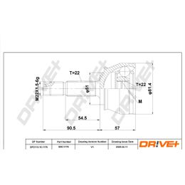DRIVE+ Gelenksatz, Antriebswelle dp2110101176 f&uuml;r Fiat