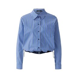 Oui Hemdbluse in blue white | Gr.: 40