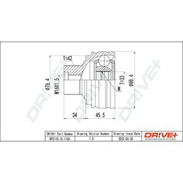 DR!VE+ Gelenksatz, Antriebswelle dp2110101104 f&uuml;r Skoda Audi VAG