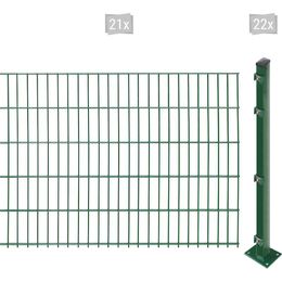 Arvotec Doppelstabmattenzaun &raquo;EASY 103 zum Aufschrauben&laquo; Zaunh&ouml;he 103 cm, Zaunl&auml;nge 2 - 60 m gr&uuml;n Kunststoff, Stahl H/L: 103cm x 42m, Pfosten: 22 Stk.