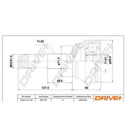 DRIVE+ Gelenksatz, Antriebswelle dp2110101154 f&uuml;r Fiat Citro&euml;n