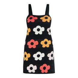 Swirly Damen Kleid in SCHWARZ MEHRFARBIG | Gr.: L