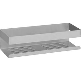 Wenko Badregal &raquo;Turbo-Loc Genova&laquo; Wandregal aus hochwertigem Edelstahl, Befestigen ohne Bohren silber Edelstahl B/H/T: 30cm x 8cm x 10,5cm