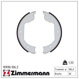 Zimmermann Bremsbackensatz, Feststellbremse 109901062 Hinterachse f&uuml;r BMW VAG