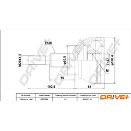 DRIVE+ Gelenksatz, Antriebswelle dp2110101596 f&uuml;r Audi VAG VW
