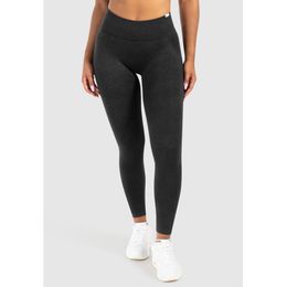 Smilodox Leggings Yune Seamless Scrunch in Acid Schwarz | Gr.: XL