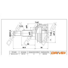 DRIVE+ Gelenksatz, Antriebswelle dp2110101132 f&uuml;r GM