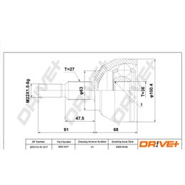 DRIVE+ Gelenksatz, Antriebswelle dp2110101217 f&uuml;r Ford