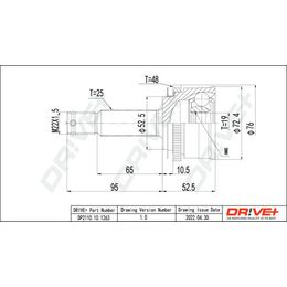 DRIVE+ Gelenksatz, Antriebswelle dp2110101263 f&uuml;r HYUNDAI