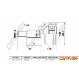 DRIVE+ Gelenksatz, Antriebswelle dp2110101869 f&uuml;r RENAULT