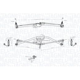 MAGNETI MARELLI Wischergest&auml;nge 085570719010 vorne f&uuml;r VAG