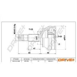 DR!VE+ Gelenksatz, Antriebswelle dp2110101086 f&uuml;r LANCIA Fiat ALFA ROMEO