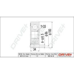 DRIVE+ Gelenksatz, Antriebswelle dp2110101616 f&uuml;r VAG