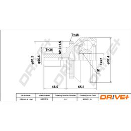 DRIVE+ Gelenksatz, Antriebswelle dp2110101516 f&uuml;r Volvo