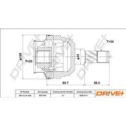 DRIVE+ Gelenksatz, Antriebswelle dp2110101645 f&uuml;r Opel SAAB CHEVROLET