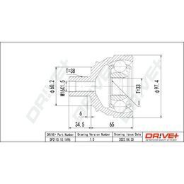 DRIVE+ Gelenksatz, Antriebswelle dp2110101496 f&uuml;r VAG VW