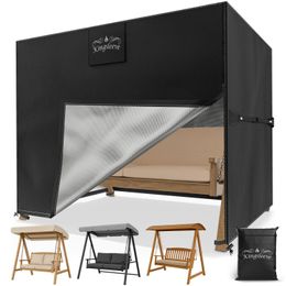 Kingsleeve Abdeckplane Hollywoodschaukel Anthrazit 210x150x150cm 9100mm Wassers&auml;ule