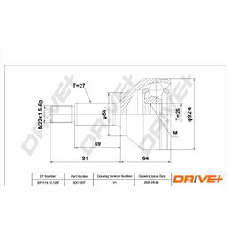 DRIVE+ Gelenksatz, Antriebswelle dp2110101207 f&uuml;r Ford JAGUAR