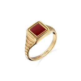 Elli Ring 925 Sterling Silber in Gold | Gr.: 54