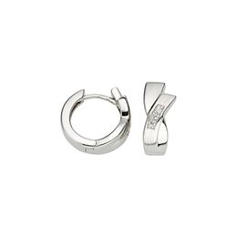 Firetti Damen Paar Creolen &raquo;Schmuck Geschenk Silber 925 Ohrschmuck Ohrringe Kristall&laquo; mit Zirkonia (synth.) silber 15mm, Silber 925 (Sterlingsilber)