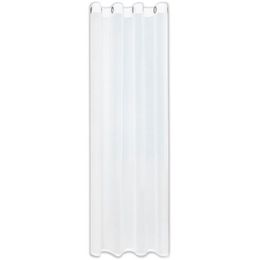 GERSTER Vorhang &raquo;Gisela&laquo; &Ouml;sen 1 Stk. tlg. Zeitloser &Ouml;senschal wei&szlig; Wirkware, Polyester 235cm, &Ouml;sen, 140cm