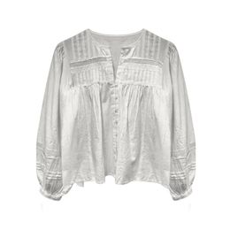 Apricot Pintuck Pleat Boho Blouse ' ' Damen Gr&ouml;&szlig;e M creme
