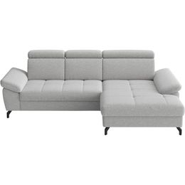 Sit & More sit&more Ecksofa &raquo;Vanity, L-Form, B: 264 cm,&laquo; Inkl.Sitz-,Kopf-und Armteilverstellung grau 100% Polyester B/H/T: 264cm x 84cm x 181cm, Flachgewebe, 