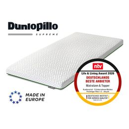 Dunlopillo Topper &raquo; Supreme&laquo; Ideal f&uuml;r Personen mit Neigung zu n&auml;chtlichem Schwitzen wei&szlig; Kaltschaum B/L: 160cm x 200cm (1 Stk.)