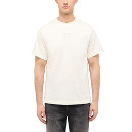 Mustang Herren Kurzarmshirt "Herren Style Akron", beige, Gr. S, Jersey, 100% Baumwolle, Shirts