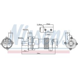 NISSENS Wasserpumpe 831056 f&uuml;r Mercedes