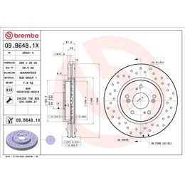 Brembo Bremsscheibe 09.B648.1X 296mm 28mm f&uuml;r ACURA HONDA (GAC)